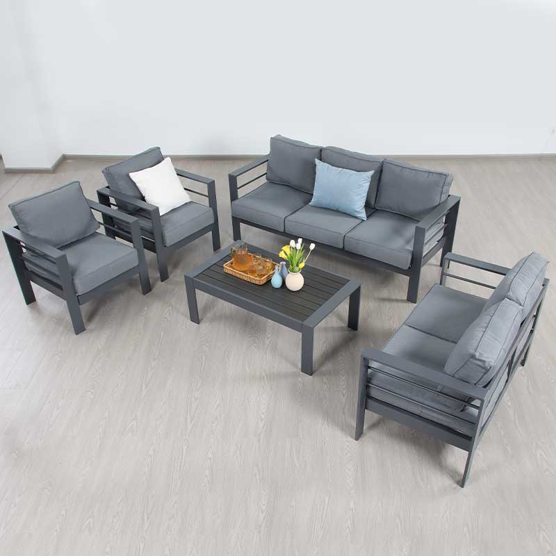 China HB41.9519 4 Kaixing 5 Pcs Powder Coating Aluminum Frame K D Conversation Garden Sofa Set Manufacturer and Exporter KAIXING
